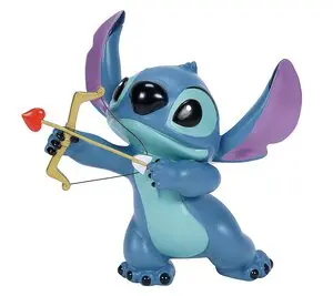 JIM SHORE Disney Showcase Stitch Valentine's Day Figurine 5in H - One-color