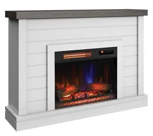 DURAFLAME Shiplap Wall Mantel Fireplace Infrare D Heater - One-color