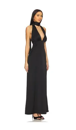 Superdown Bethany Halter Gown - Black