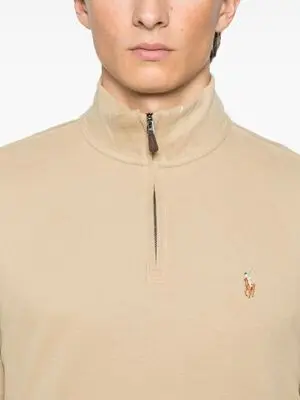 Polo Ralph Lauren Half Zip-up Sweater - Neutrals