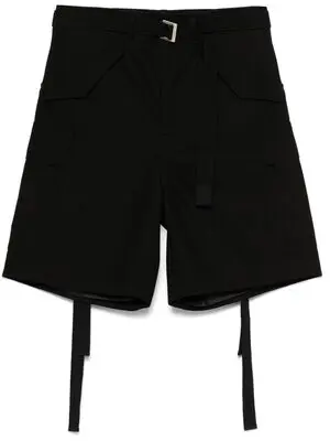 Sacai Belted Cargo Shorts - Black
