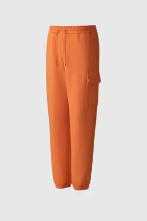 Mackage Marvin-r Double Face Jersey Cargo Sweatpants Flame