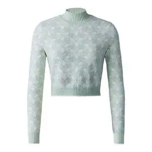 Mackage Lan-sf Snowflake Jacquard Knit Top - Mint-cream