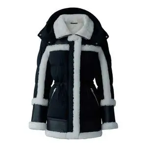 Mackage Lilibeth Shearling Down Parka - Black-natural
