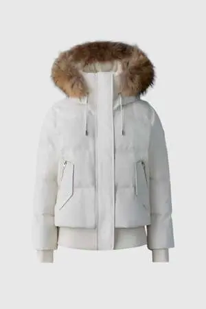 MACKAGE NEFI-FZ Down Bomber Jacket With Fur Trimmed Hood