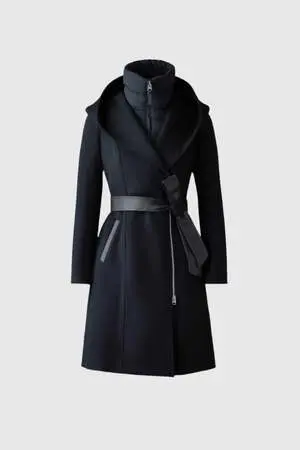 Mackage 2-in-1 Double-face Wool Coat - Black