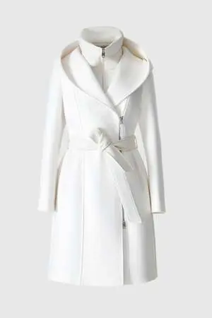 Mackage 2-in-1 Double-face Wool Coat - Cream