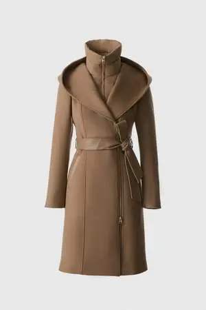 Mackage 2-in-1 Double-face Wool Coat - Otter