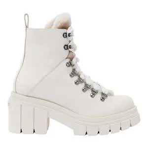 Mackage Summit Shearling-lined Leather Boots - Cream