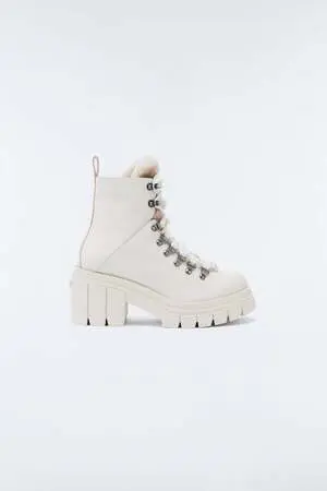 Mackage Summit Shearling-lined Leather Boots - Cream
