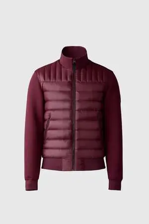 Mackage Nano Down Mixed Media Bomber Jacket - Garnet