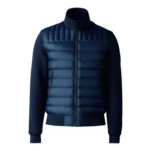 Mackage Nano Down Mixed Media Bomber Jacket - Navy