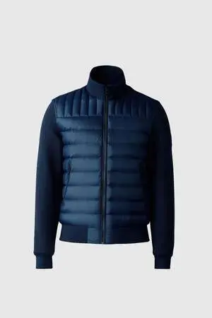 Mackage Nano Down Mixed Media Bomber Jacket - Navy