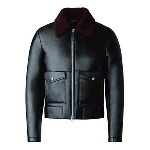 Mackage Enzo Shearling Collar Sheepskin Jacket