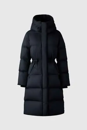 Mackage Ishani-sw Softwash Long Down Coat With Hood - Black