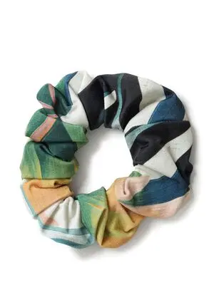 LYGIA & NANNY Floral-print Scrunchie - Green