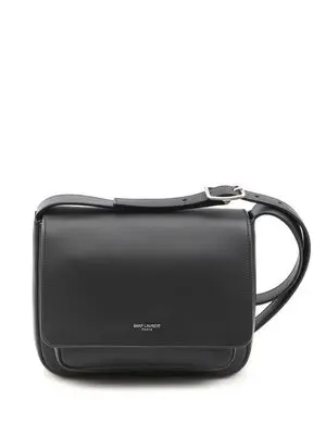 Saint Laurent Small Leather Messenger Bag - Black