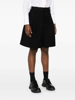 JIL SANDER Double Cotton Shorts - Black