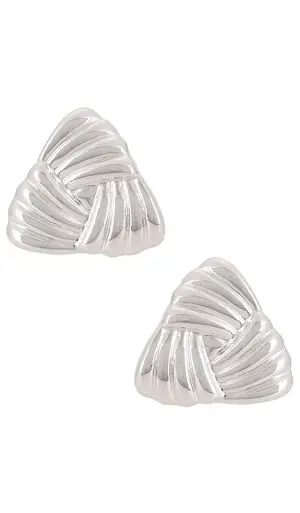 HEAVEN MAYHEM Tri Earrings - Metallic Silver