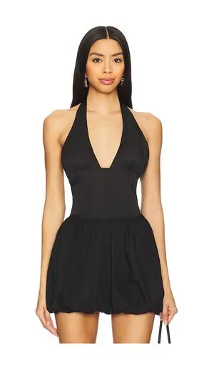 Superdown Halter Neck Top With Gathered Skirt