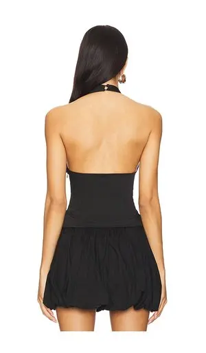 Superdown Halter Neck Top With Gathered Skirt