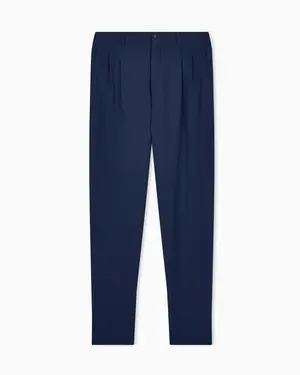 Giorgio Armani Wool Seersucker Trousers