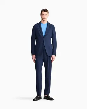 Giorgio Armani Wool Seersucker Trousers