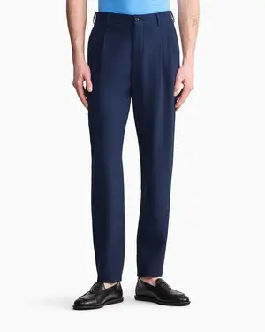 Giorgio Armani Wool Seersucker Trousers