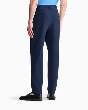 Giorgio Armani Wool Seersucker Trousers