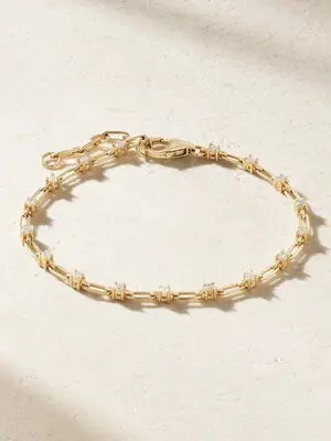 STONE AND STRAND Flounce 14-karat Diamond Bracelet - Gold