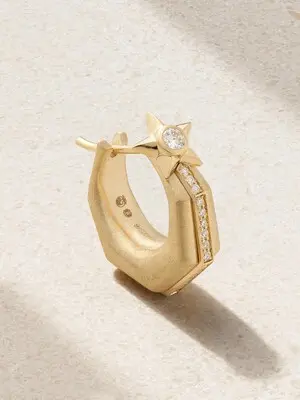 MARIE LICHTENBERG Baba 18-karat Diamond Hoop Earring
