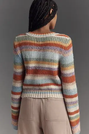 Anthropologie Pilcro Ribbed Stripe Cardigan