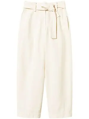 TWINSET Belted Gabardine Trousers