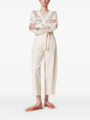 TWINSET Belted Gabardine Trousers
