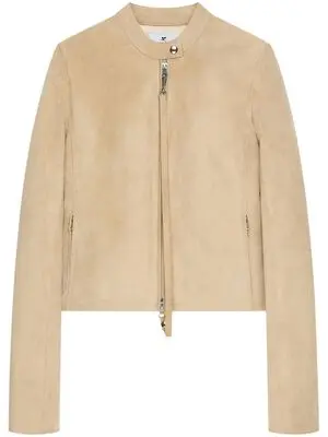COURREGES Suede Jacket - Neutrals