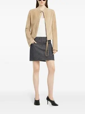 COURREGES Suede Jacket - Neutrals