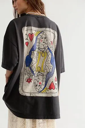 RAGABOND Queen Of Hearts Graphic Tee - Black