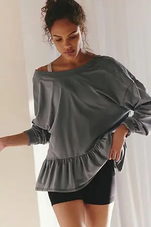 Free People Play Nice Layer Top - Summer Storm