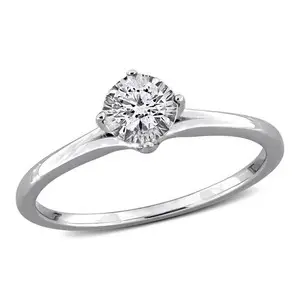 JULIANNA B. 18k Lab-grown Diamond Solitaire Ring - White Gold
