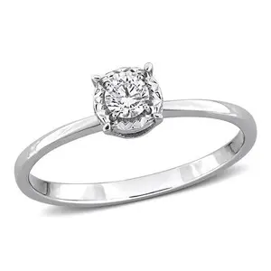 JULIANNA B. 1/6 Ctw Lab-grown Diamond Ring In 18k - White Gold