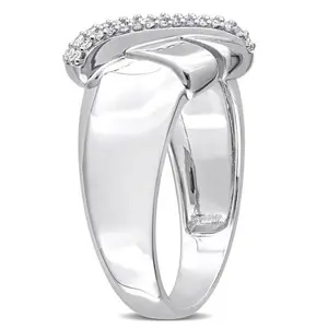 JULIANNA B. 14k Gold 0.25 Ctw Diamond Crossover Ring - White Gold/diamond