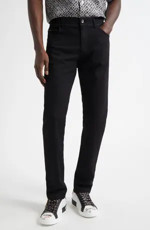 Dolce & Gabbana Stretch Cotton Tapered Pants - S9001 Variante Abbinata