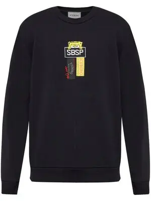 Iceberg Spongebob Print Sweatshirt - Black