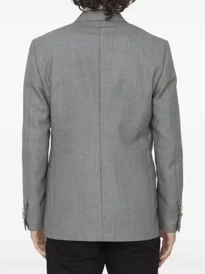 LARDINI Double-breasted Wool Jacket - Grey