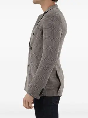 TONELLO Double-breasted Glen Plaid Jacket