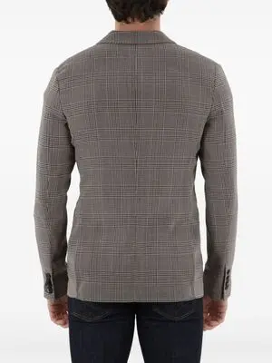 TONELLO Double-breasted Glen Plaid Jacket