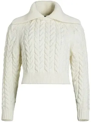 PATOU Cable-knit Sweater - White