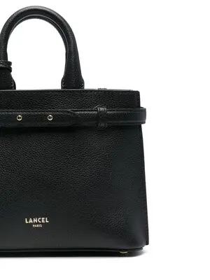 LANCEL Leather Tote Bag - Black
