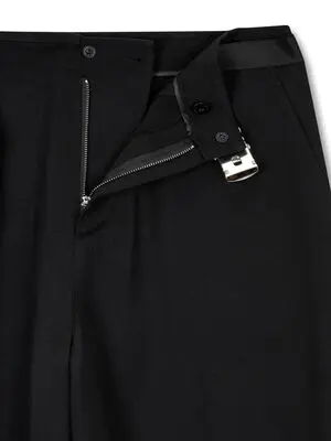 STUDIO TOMBOY Belted Wool Trousers - Black