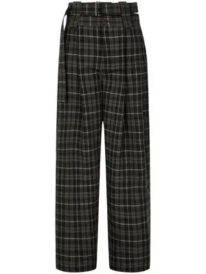 STUDIO TOMBOY Tartan-check Belted Trousers
